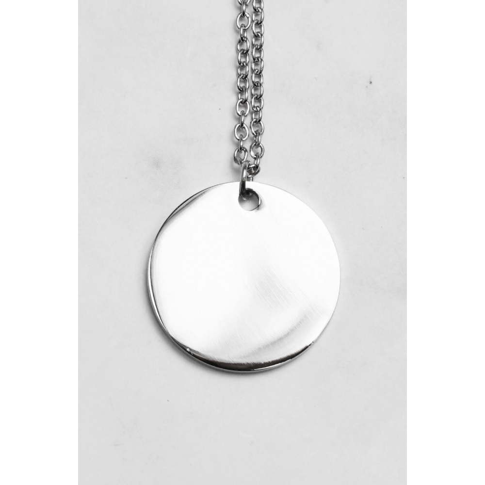 Collier acier rond à graver