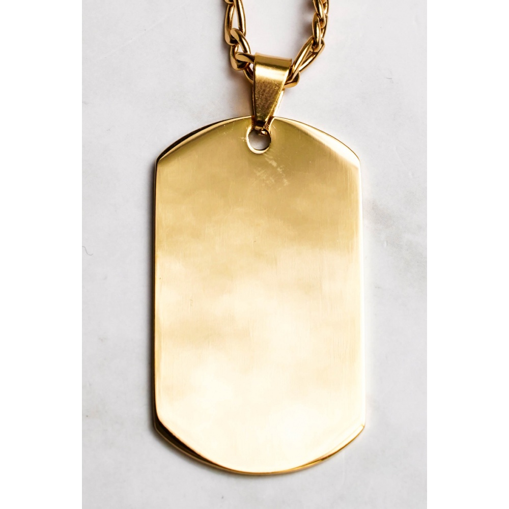 Collier acier plaque à graver