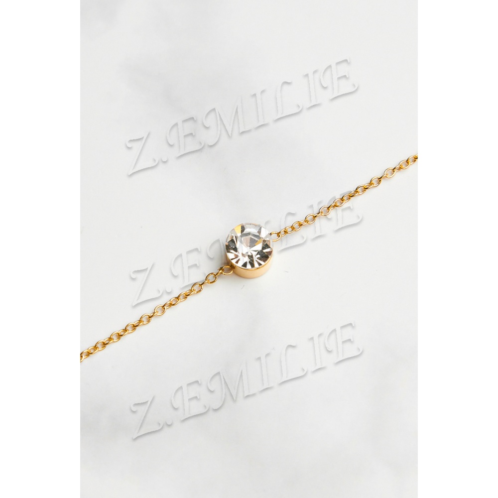 Bracelet acier strass 6mm