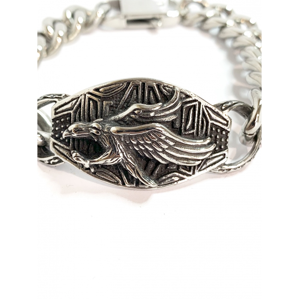 Bracelet acier aigle