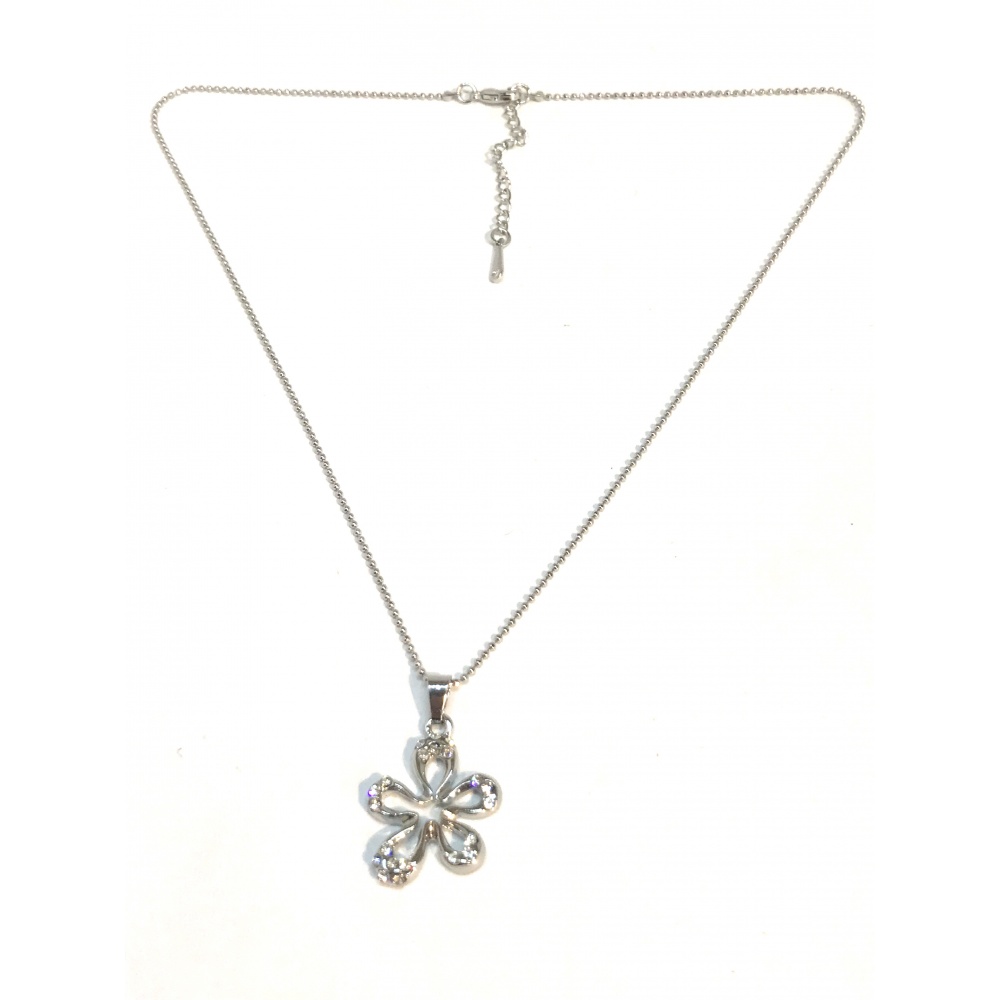Collier fleur en strass
