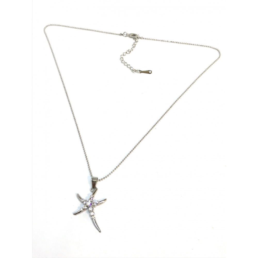 Collier étoile de mer en strass