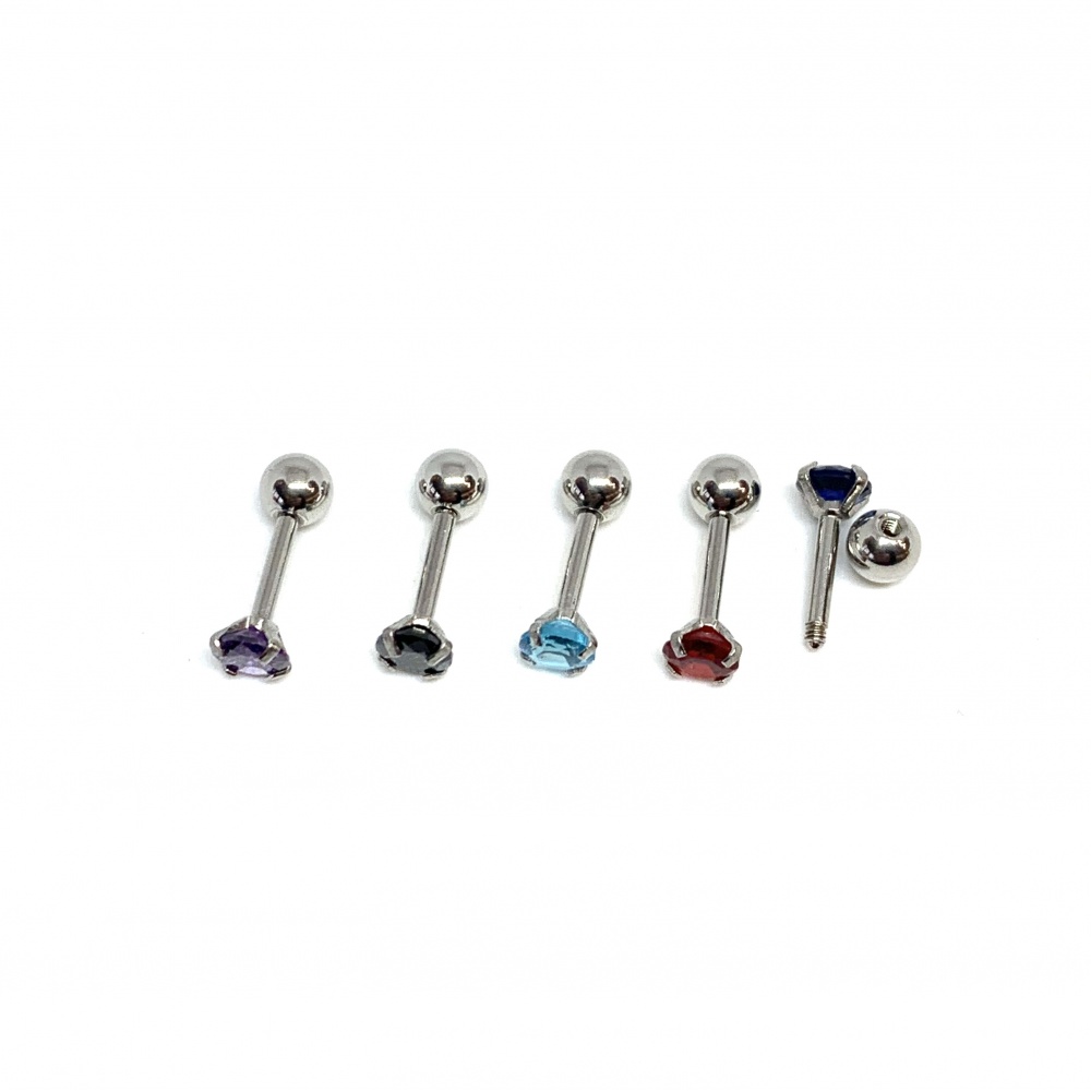 Piercing tragus et helix zirconium par paquet de 5 pièces